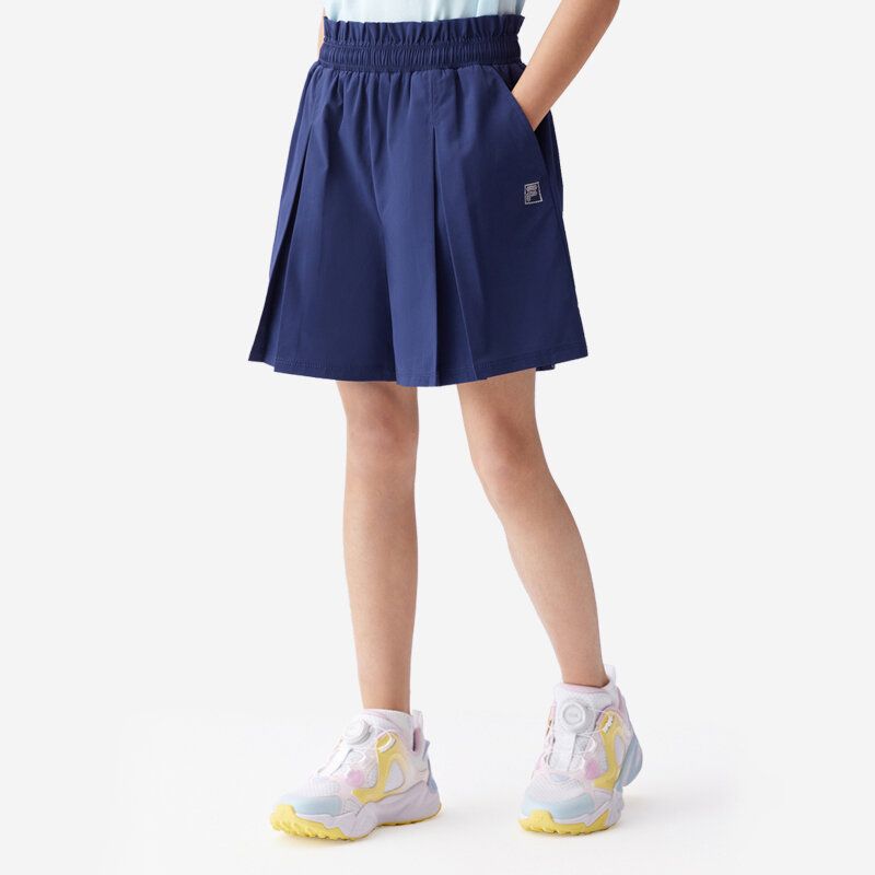 FILA | FILA KIDS 閃鑽 F-box Logo 短褲 8-16 歲 | 顏色 : 深藍色 | 尺碼 : 130cm ...