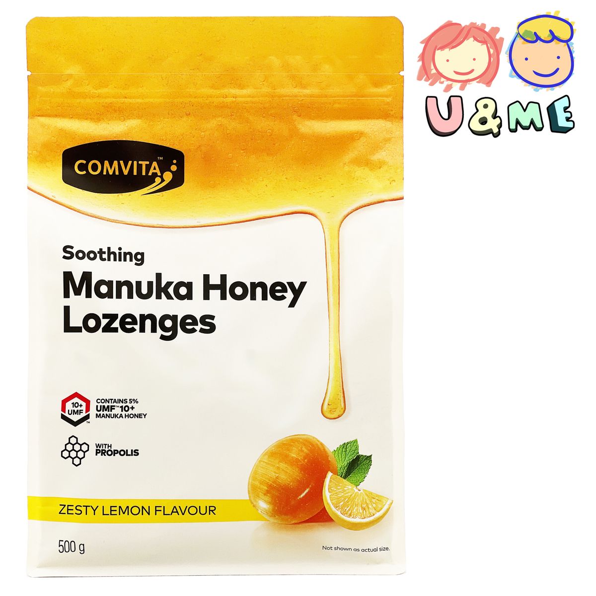 康維他 | 麥蘆卡蜂蜜蜂膠潤喉糖 500g (檸檬味) (平行進口貨) | HKTVmall 香港最大網購平台