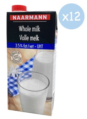 MILK | 原箱 德國NAARMANN全脂牛奶 原箱 (12 x 1000ml)(藍色盒)#0000704 UHT Full Cream ...