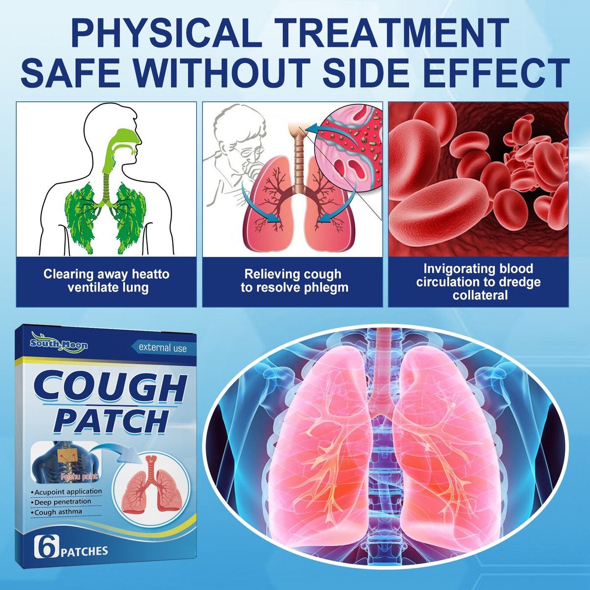 Micro Sun | Micro Sun - South Moon 穴位止咳貼（6pcs/pack) | HKTVmall 香港最大網購平台