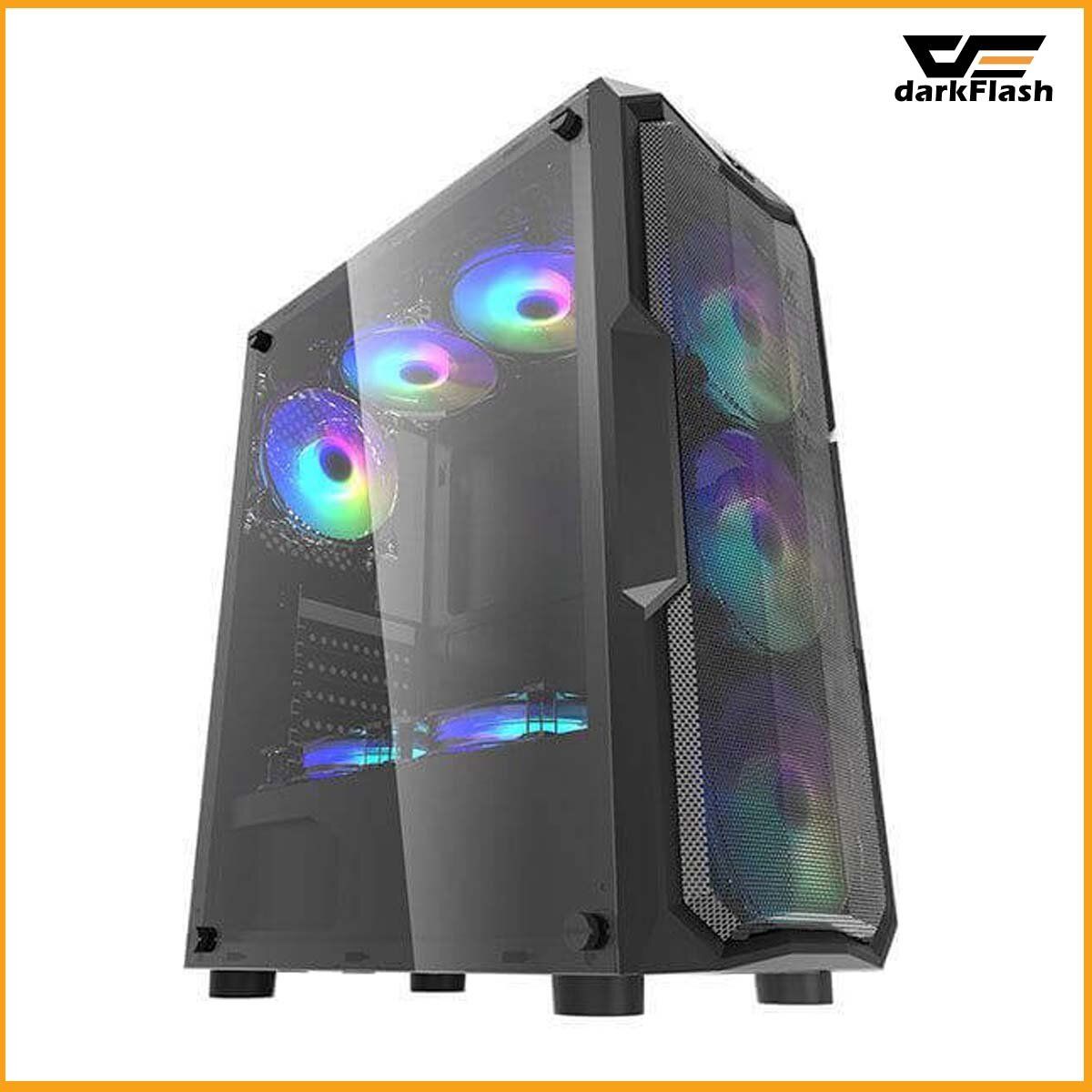 darkFlash | Aquarius ATX PC Case (MESH) Free : 4* 12cm RGB Fan ...
