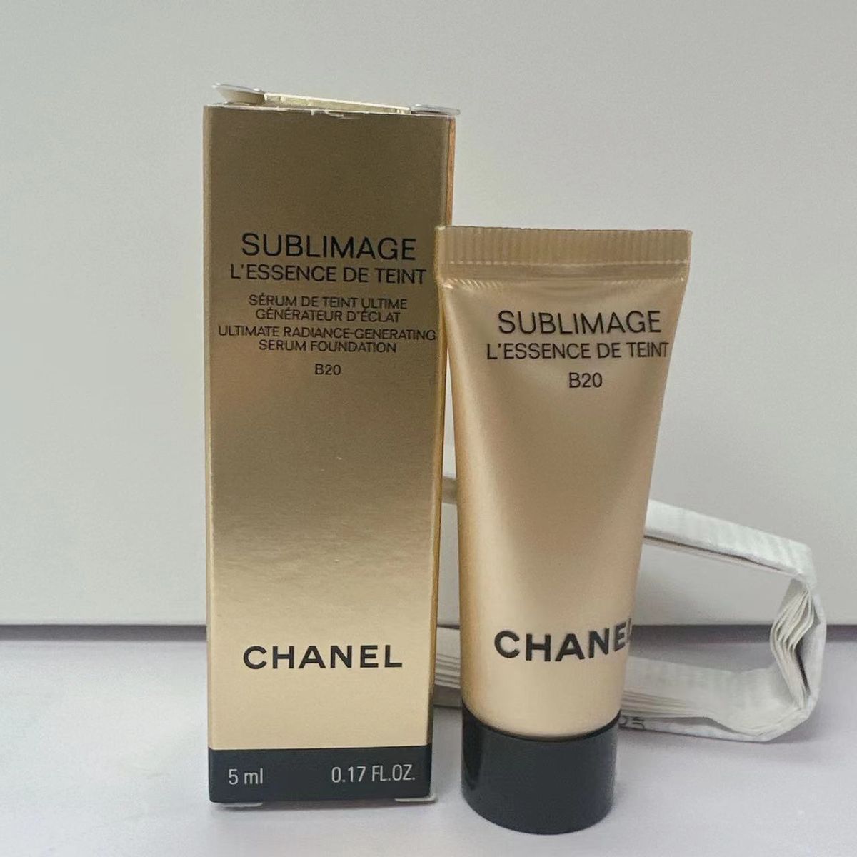 Chanel | chanel香奈兒奢華精萃滋養粉底液5ml（B20）號精崋金磚粉底液（平行進口） | HKTVmall 香港最大網購平台
