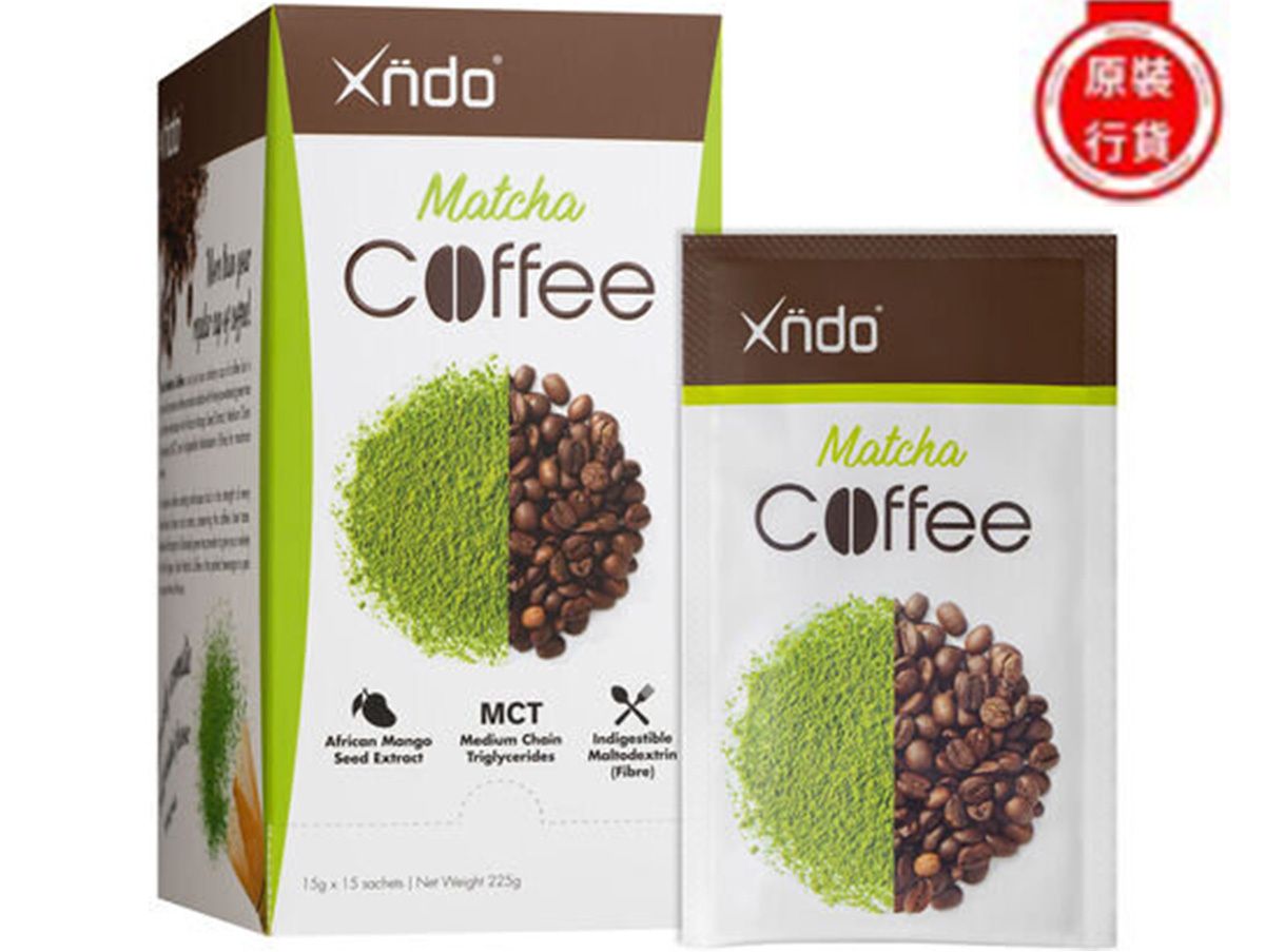 Xndo | 抹茶咖啡15包 | 增強卡路里燃燒 | 促進新陳代謝 | HKTVmall 香港最大網購平台
