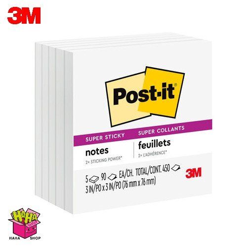 3M™ | Post-it® Super Sticky Notes 654-5SSW，3 英寸 x 3 英寸（76 毫米 x 76 毫米 ...
