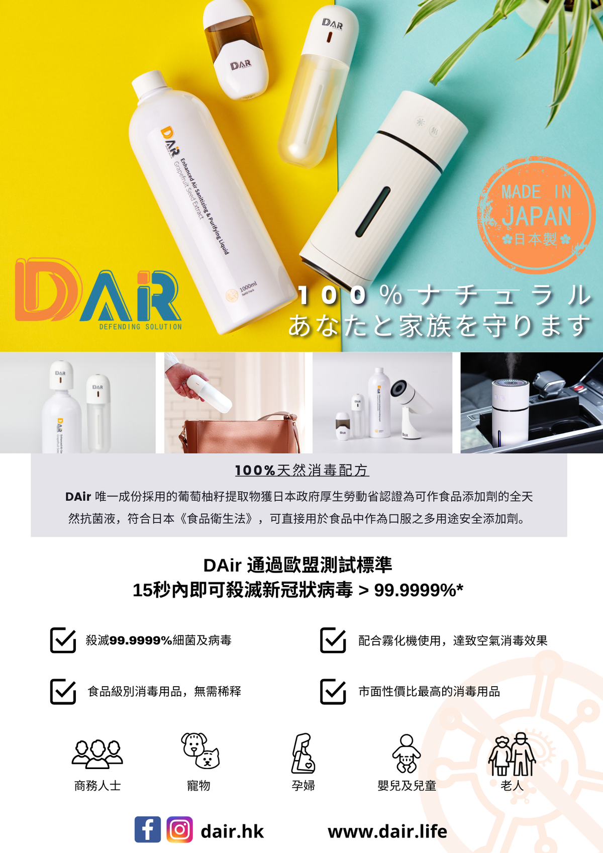 DAir | DAir Enhaced Air Santizing & Purifying Liquid 500ml x12 (Food ...