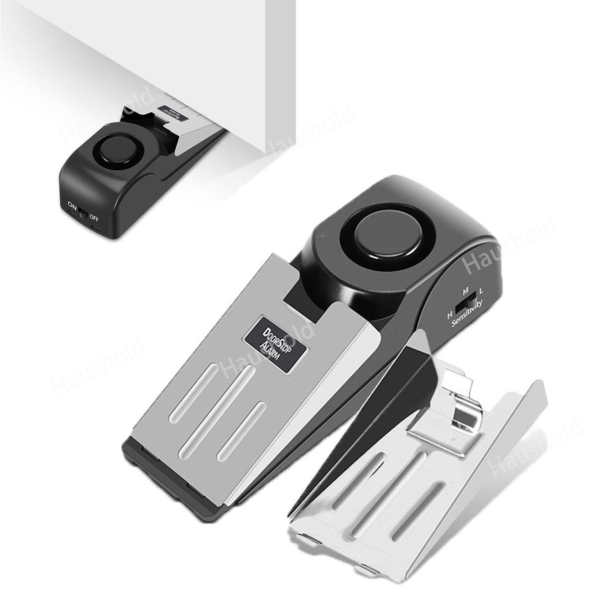 Haushold | Door Stop Alarm Stopper with 120db Siren Door Stop for Home ...