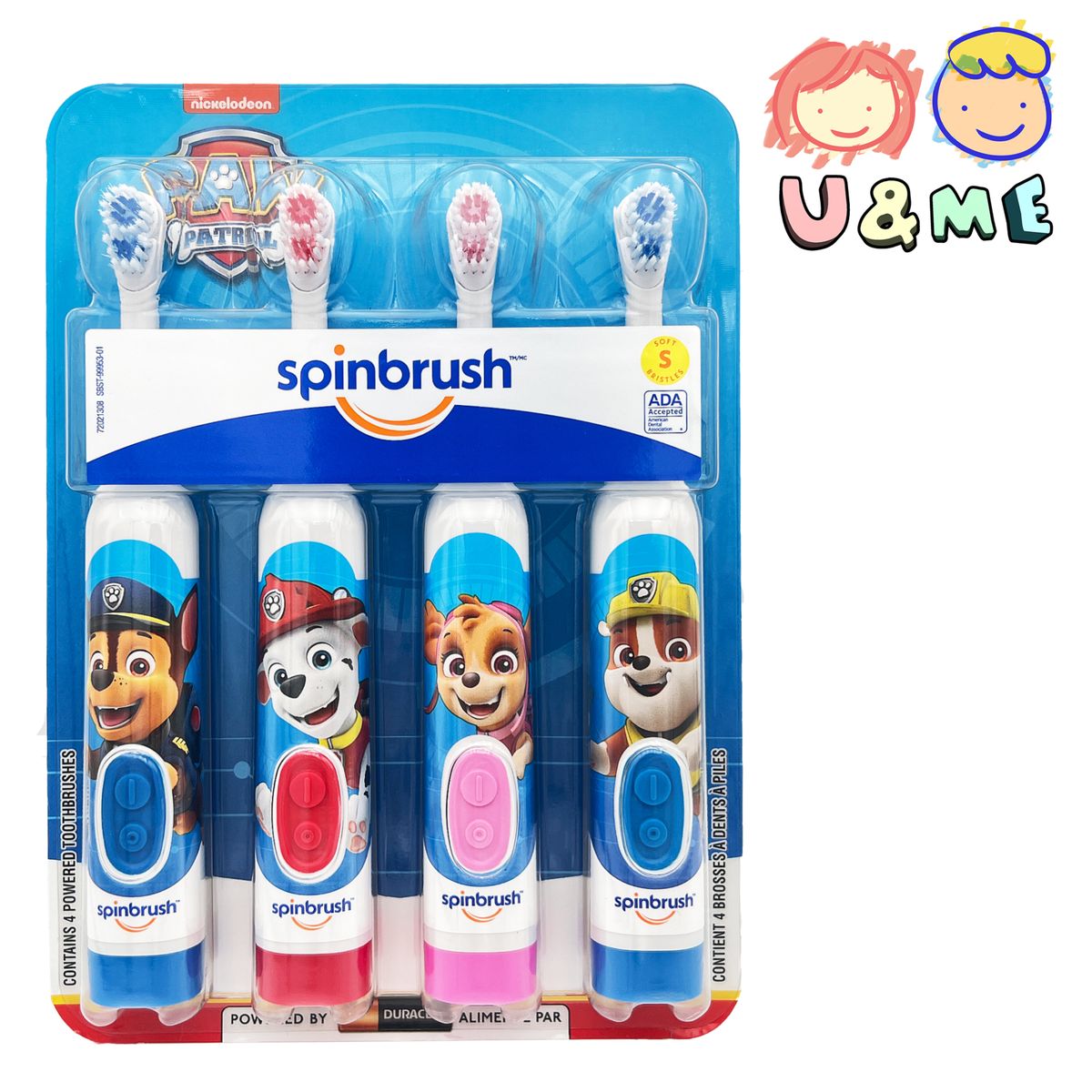Spinbrush | Kid’s Electric Battery Toothbrush Set Pack of 4 - PAW ...