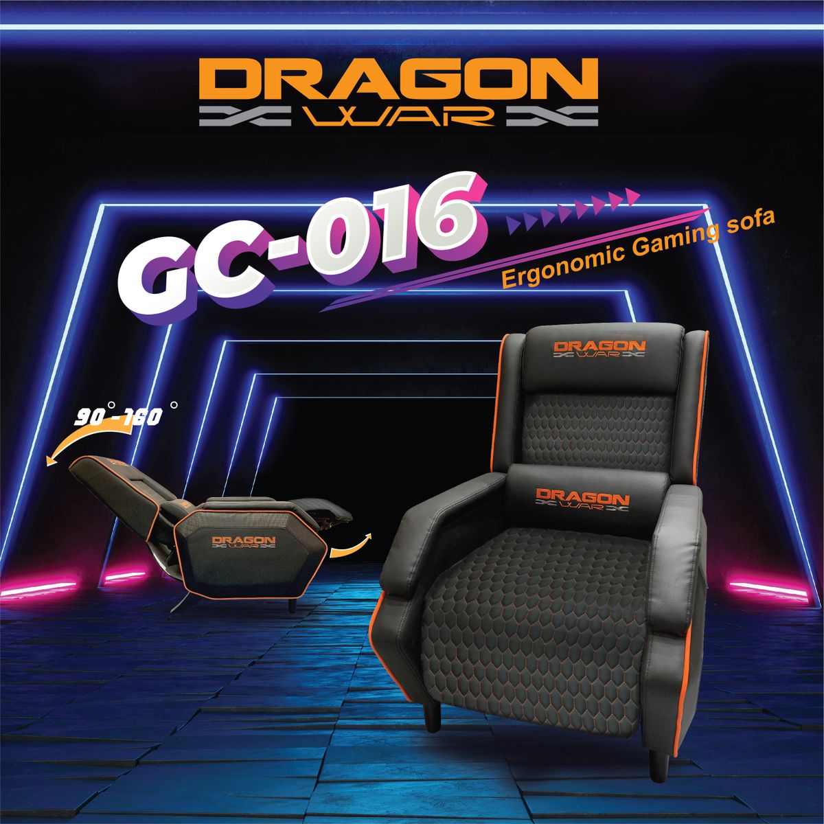 DRAGON WAR | GC-016 皮革單人沙發休閒沙發 Sofa 專業電競椅 高背大班椅 人體工學椅 | HKTVmall 香港最大網購平台