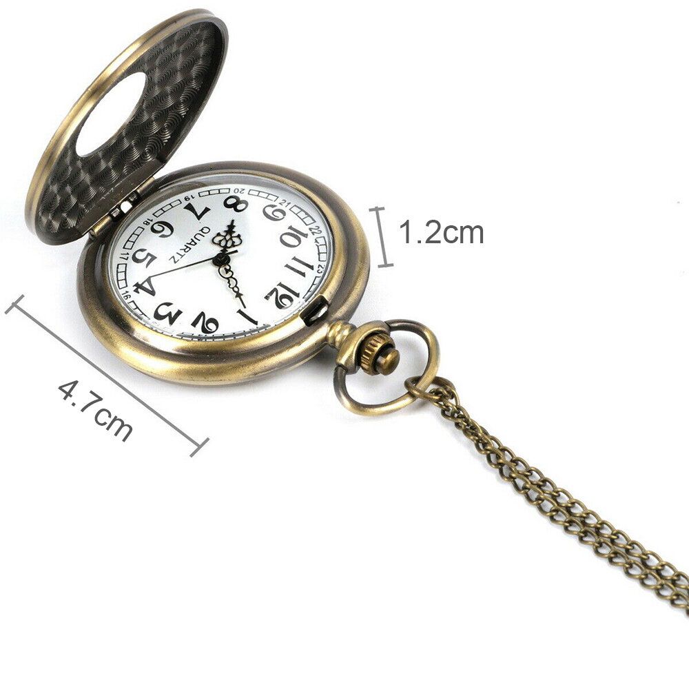 Tuenmall | Bronze Vintage Large Pocket Watch Pattern Pocket Watch ...