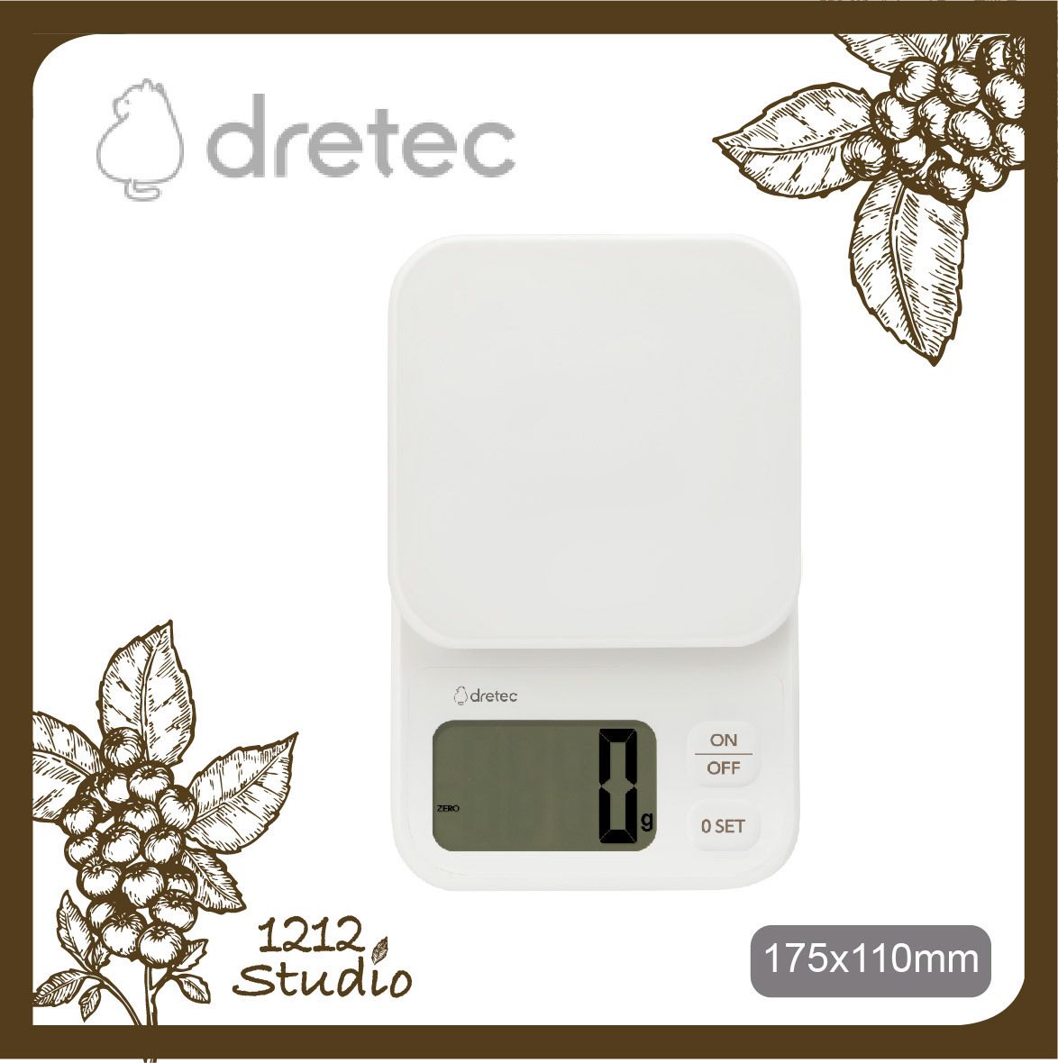 多利科 | Dretec 日本進口電子食物磅Ekure-白色(平行進口) | HKTVmall 香港最大網購平台