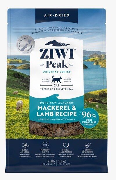 Ziwipeak | ZIWI® Air Dried Cat Food - Mackerel & Lamb Recipe (1kg/2.2lb) 595792 | HKTVmall The ...