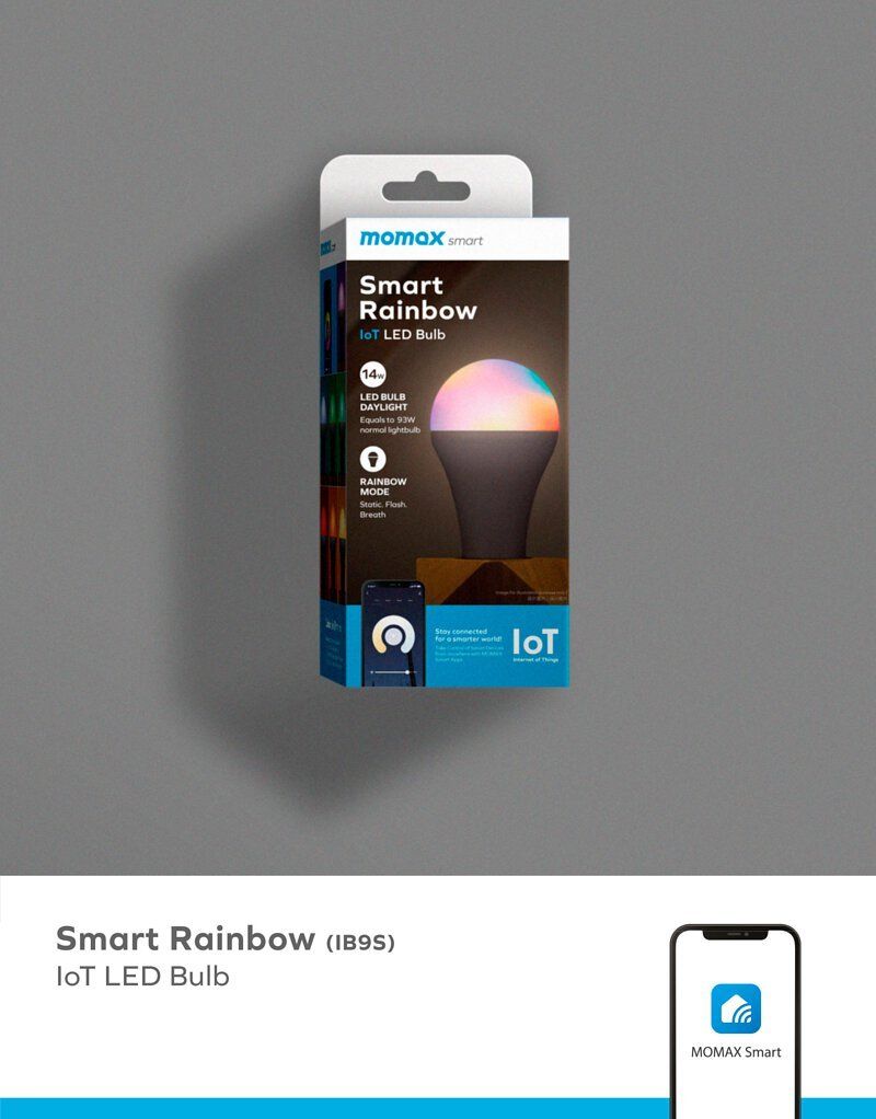 MOMAX | Momax Smart Rainbow IoT LED Bulb (RGB) IB9S | HKTVmall The ...