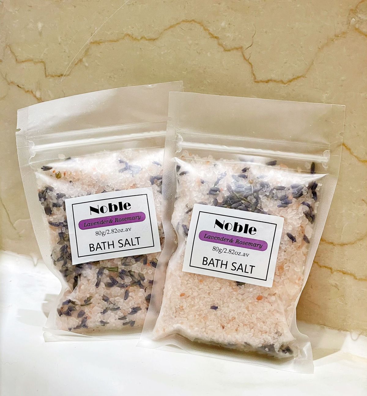 NOBLE | 甜夢薰衣草迷迭香浴鹽 80g x 2袋裝 一次性 staycation | HKTVmall 香港最大網購平台