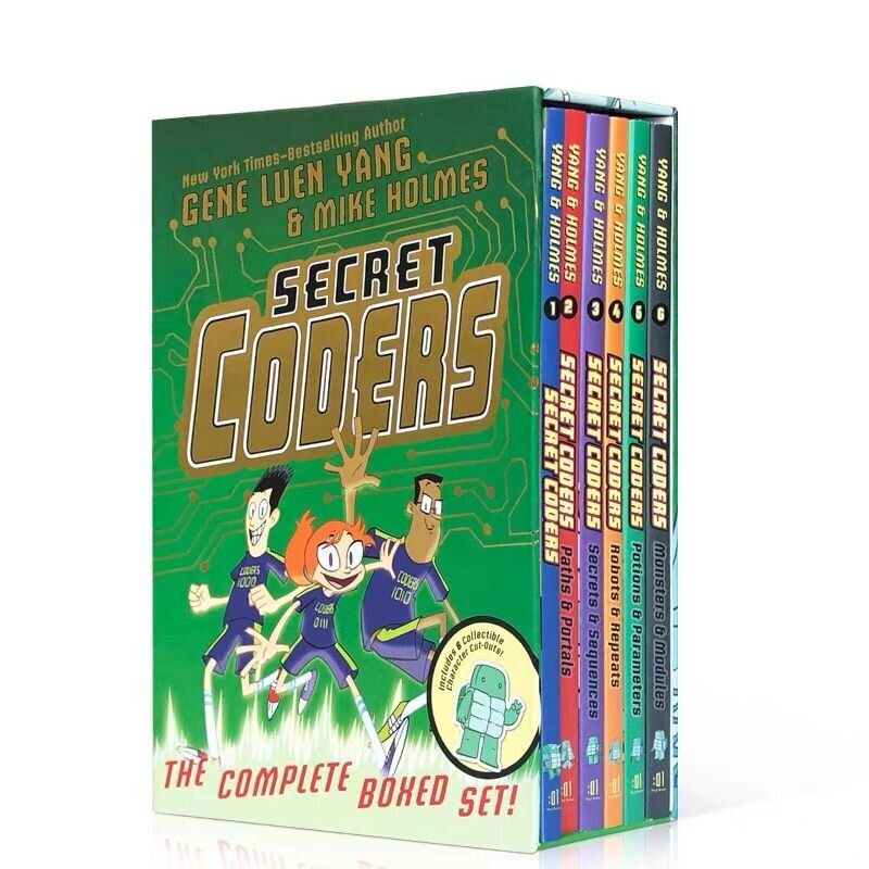FIRST | 【秘密編碼】Secret Coders: The Complete Boxed Set 動感漫畫小說 6冊 ｜學習編碼準備 ...