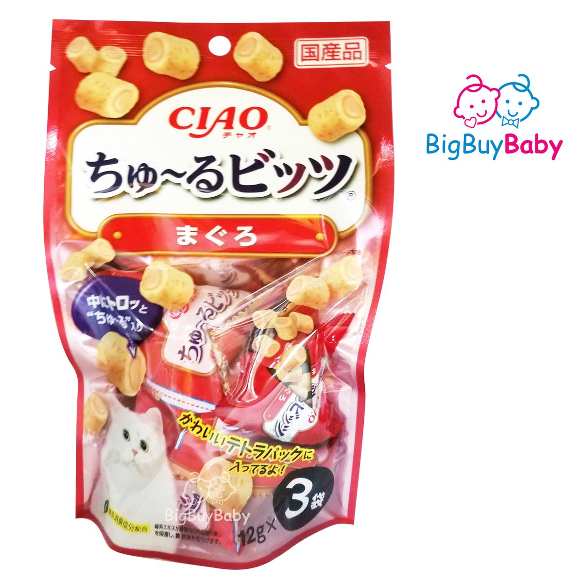 CIAO | 貓零食迷你流心卷 - 吞拿魚+雞肉 12g x3小包 (#719158/CS-171)(平行進口) | HKTVmall 香港最大網購平台