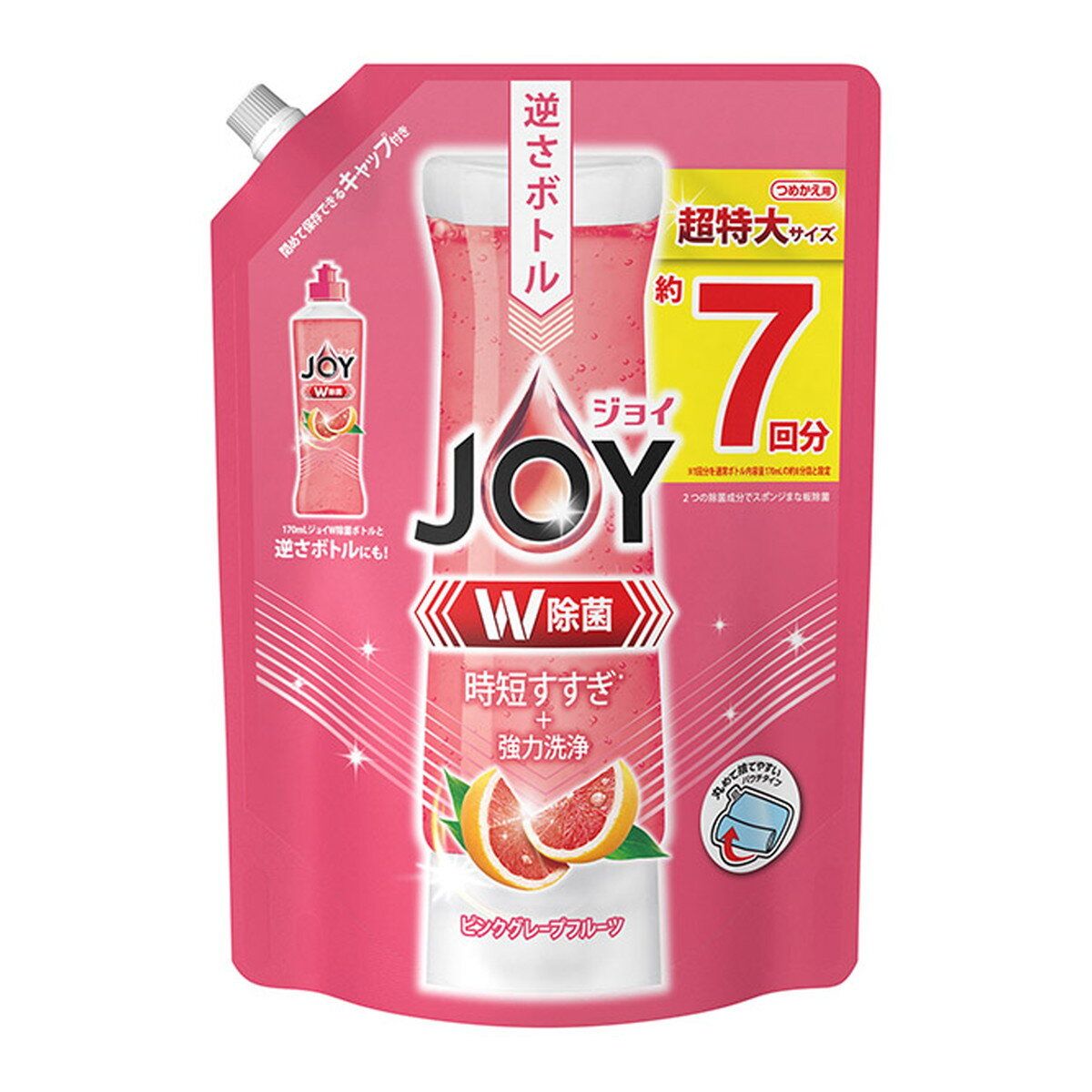 JOY | W 除菌濃縮去油污洗潔精 910ml 加大補充裝 (佛羅里達葡萄柚味) [平行進口] | HKTVmall 香港最大網購平台