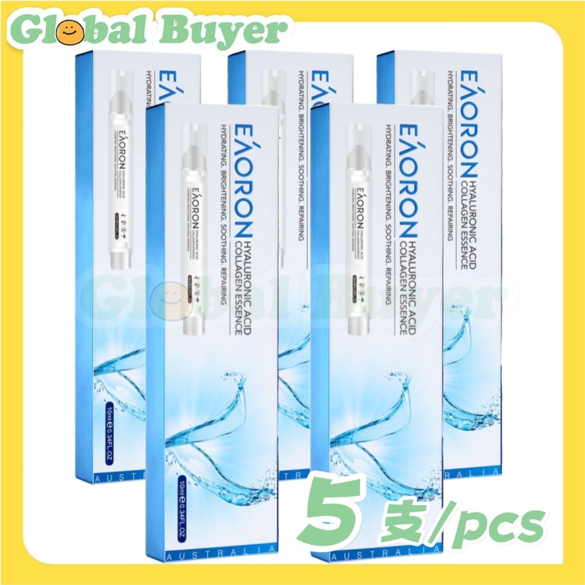 EAORON | 【5支】第五代塗抹式玻尿酸膠原蛋白水光針精華液 10ml (平行進口) | HKTVmall 香港最大網購平台