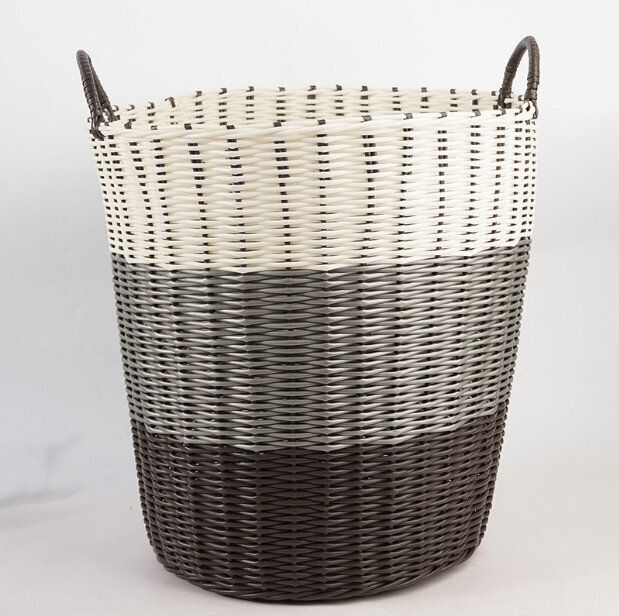 DDS | 大容量軟管編織收納籃洗衣籃（白灰色） #DDS | HKTVmall 香港最大網購平台