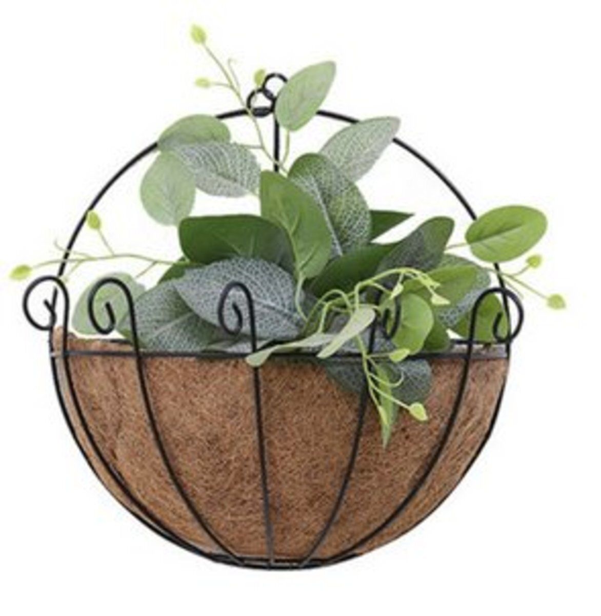 DDS | 鐵藝椰棕花盆半壁掛式(棕色-小號25cm) #DDS | HKTVmall 香港最大網購平台