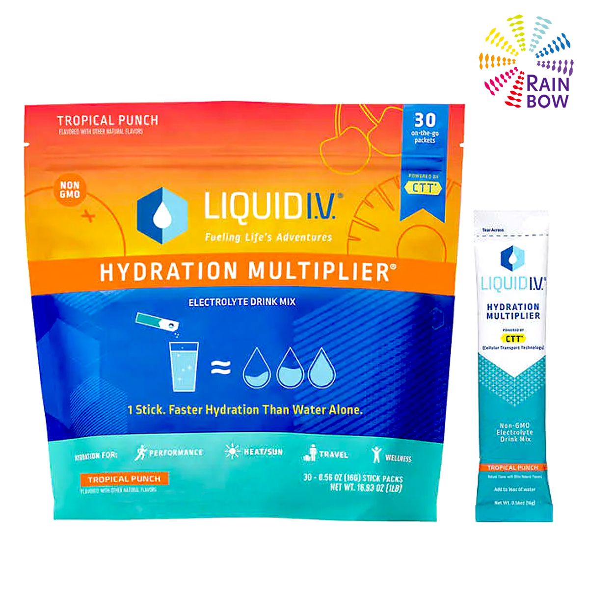 LIQUID I.V. | 電解質補充飲料 16gx30(480g)熱帶雜果味(86520)(平行進口) | HKTVmall 香港最大網購平台