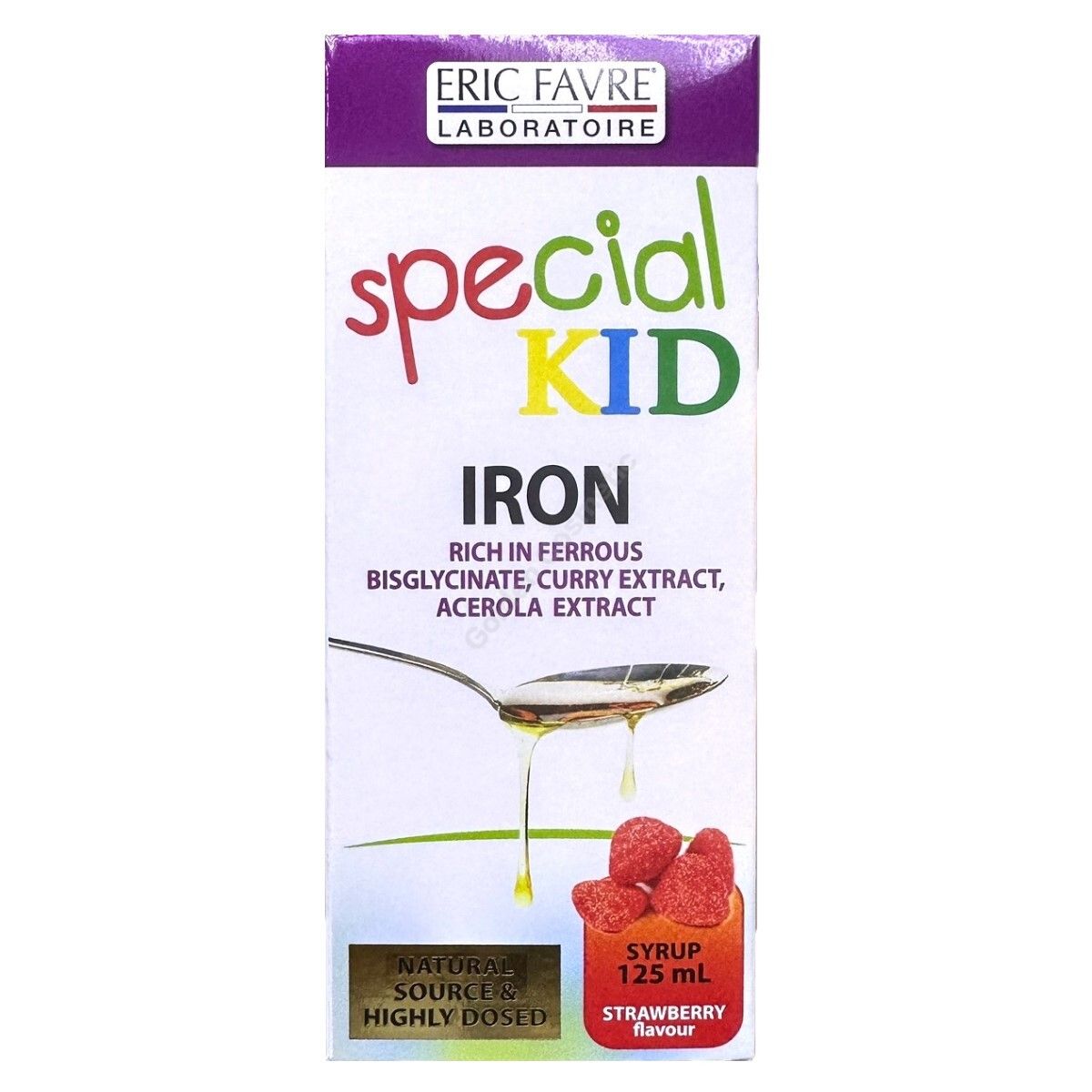 Eric Favre SPECIAL KID Iron Syrup 125ml - Strawberry flavour (Parallel ...