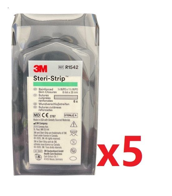 3M | 3M Steri-Strip R1542 Reinforced Skin Closures (免縫膠帶 6mm x 38mm) 5包 ...