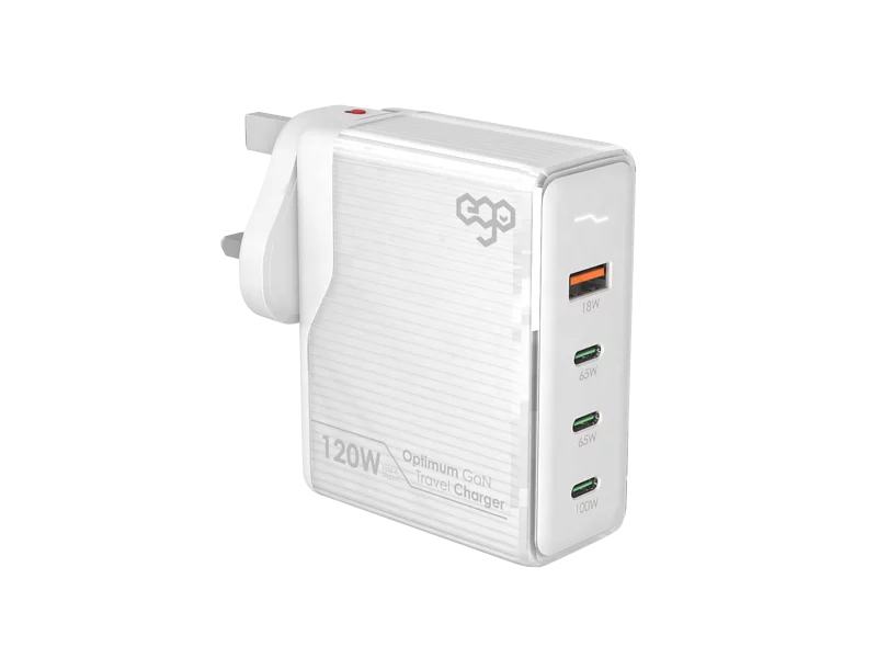 ego | 120W Optimum GaN 4USB 旅行充 (白色) | 顏色 : 白色 | HKTVmall 香港最大網購平台