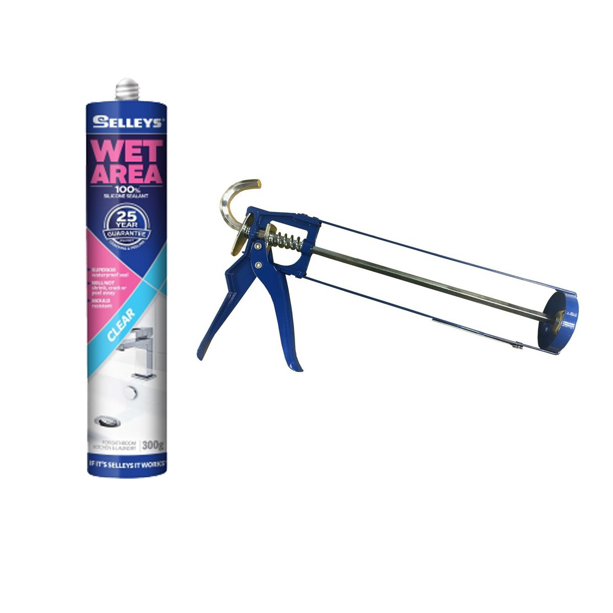 犀利牌 | 防霉浴室玻璃膠套裝 (防霉浴室玻璃膠透明 300g x 1 + 膠槍 x 1) | HKTVmall 香港最大網購平台