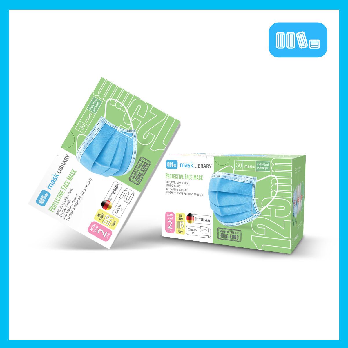 mask LIBRARY | Twins Box Set Toddler Face Mask(30pieces/box) ASTMLEVEL2 ...