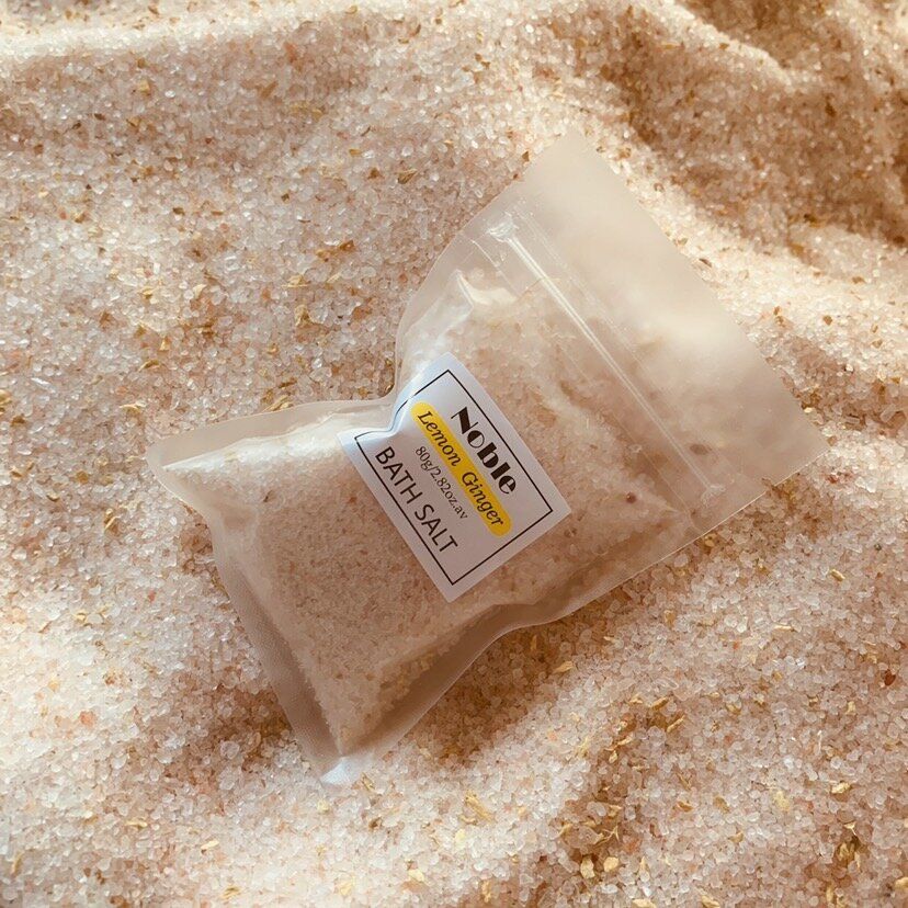 NOBLE | 祛濕抗炎檸檬老薑浴鹽 80g x 2袋裝 一次性 staycation | HKTVmall 香港最大網購平台