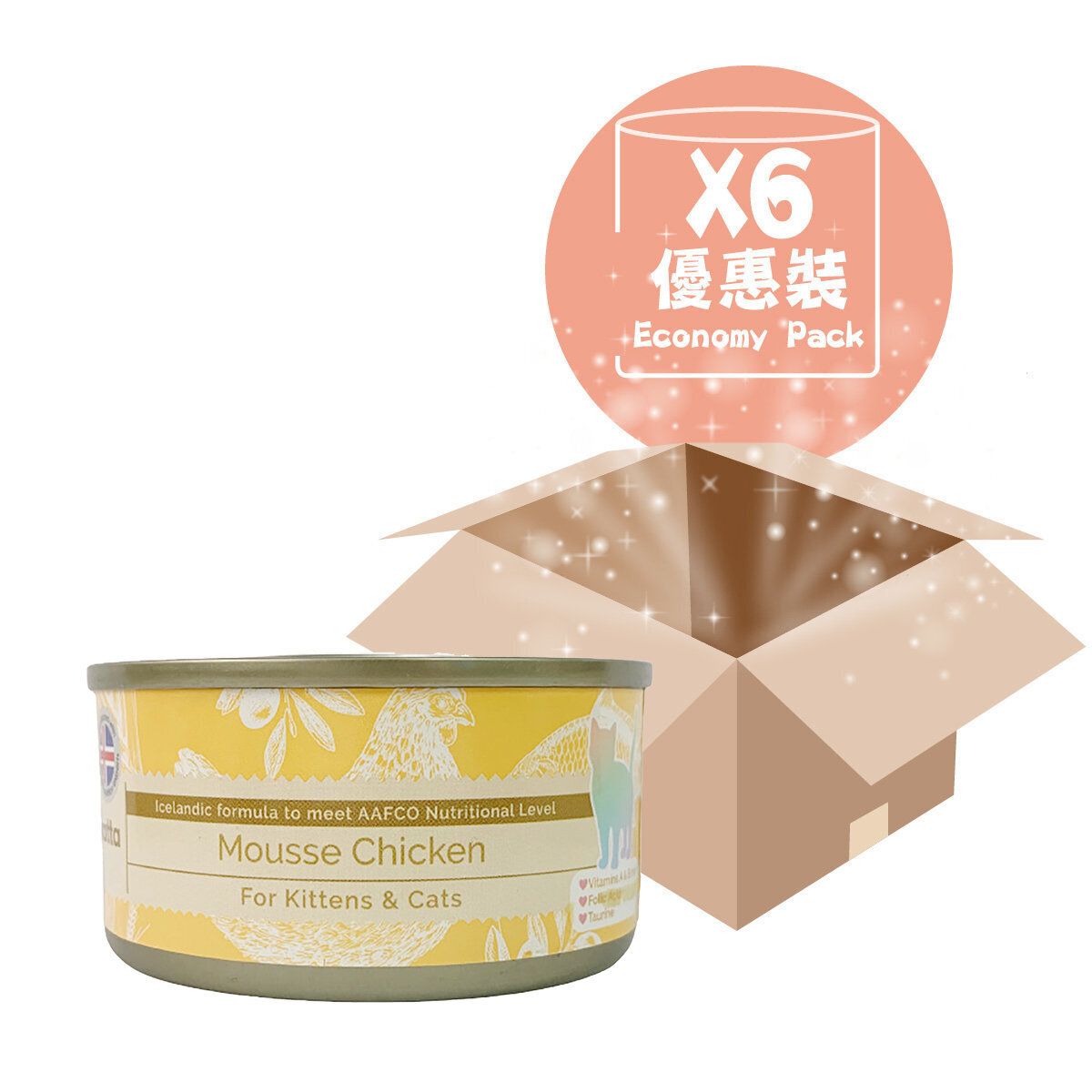 ástkatta | [6罐優惠]全天然純雞肉慕斯 主食罐 80gx6 全貓罐 | HKTVmall 香港最大網購平台