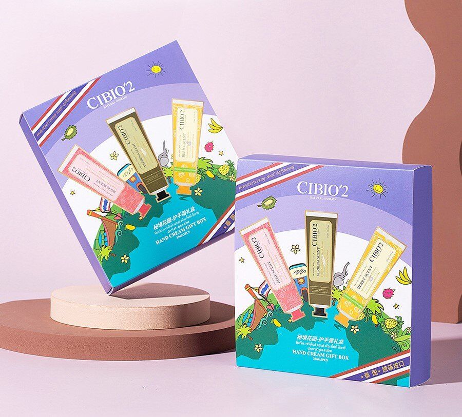 CIBIO'2 | 泰國cibio2漿果深層滋潤修護補濕潤手霜禮盒套裝(玫瑰味,馬鞭草味,漿果味各一) | HKTVmall 香港最大網購平台