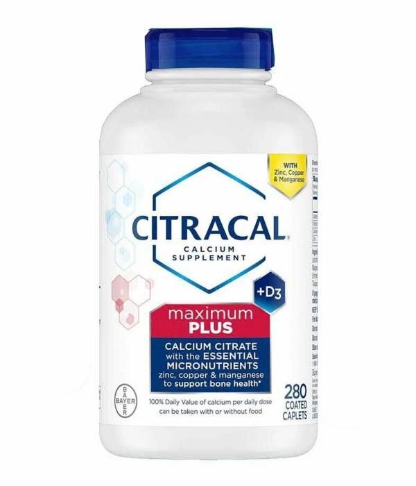 BAYER | 拜耳 Bayer Citracal Calcium檸檬酸鈣+鋅+D3, 280粒裝 (參考日期: 01/2026 ...