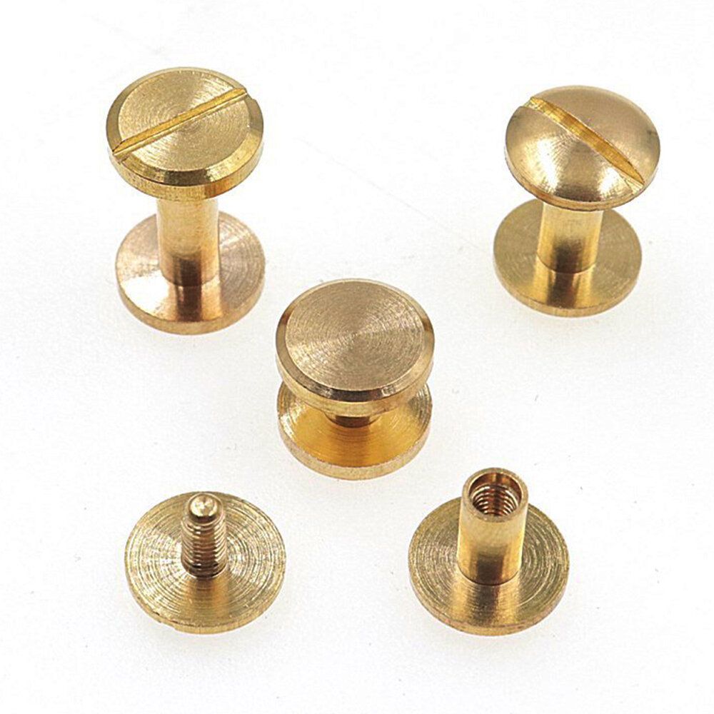 屯團百貨 | [20件裝] 8 x 4 x 4mm 平頭一字子母鉚釘銅螺絲 平面皮帶扣頭連接皮配件 DIY維修 皮帶配件 | 尺碼 : A | HKTVmall 香港最大網購平台