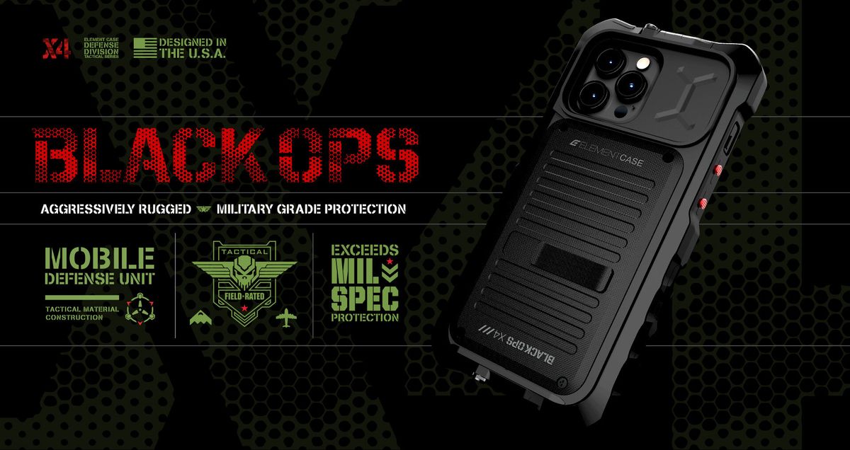 Element Case | Black Ops X4 iPhone 13 Pro 黑色行動 頂級軍規防摔殼 - 黑色 | HKTVmall 香港最大網購平台
