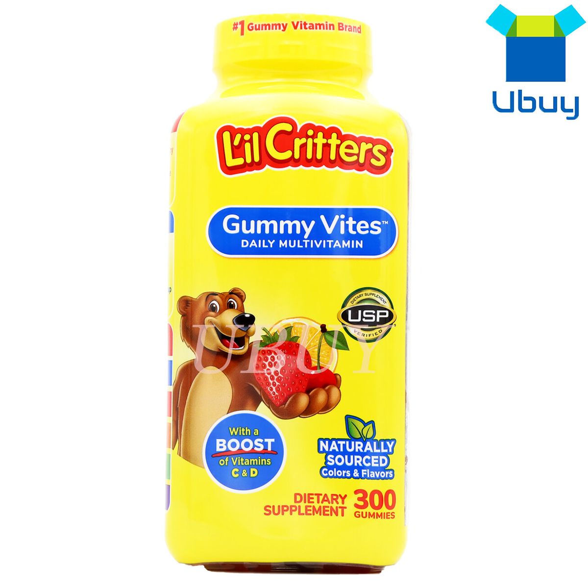 L'il Critters | (新版)(300粒)小熊寶寶 兒童多種維生素及礦物質軟糖(富含維生素 C 和 D) 增量裝300粒 [天然水果 ...