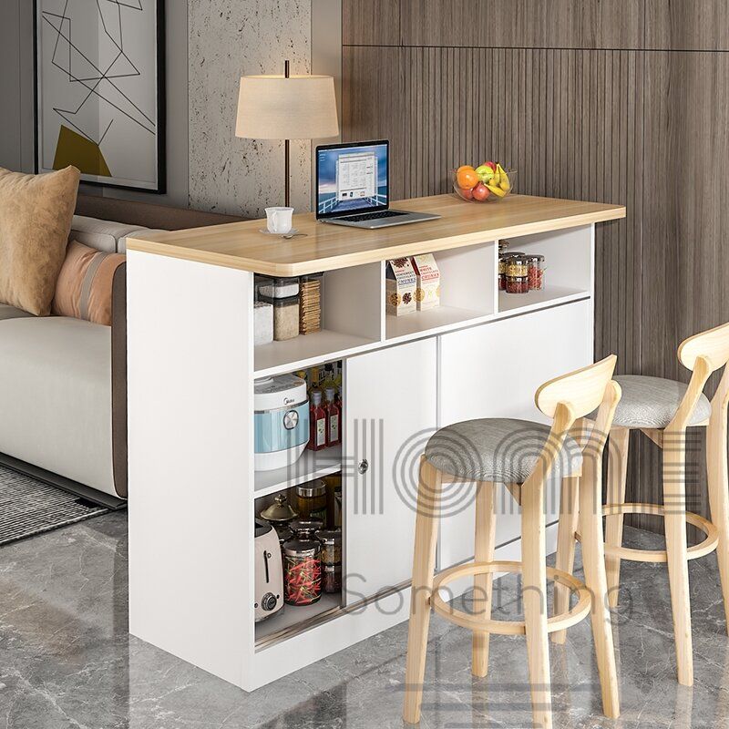 HOME Something | 時尚家用 廚房玄關櫃 餐邊櫃 多功能置物架 闊100cm - HS08027_100_GY | 顏色 : 灰色 | 尺碼 : 100cm | 安裝服務 ...