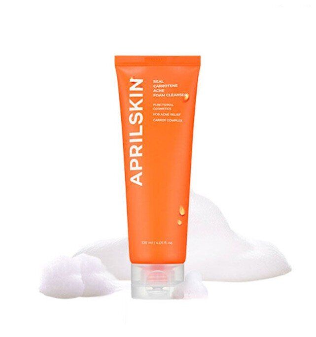 APRILSKIN | Real Carrotene Acne Foam Cleanser 120ml (8809517412670) EXP ...