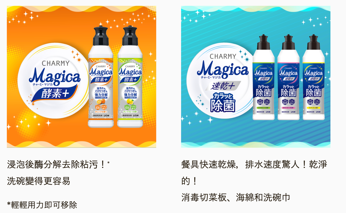 LION | 【支裝】Charmy Magica(Lemon)Super Concentrated Dishwashing Detergent ...