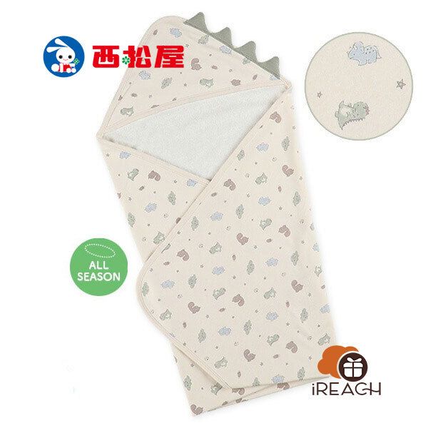 西松屋 | Elfindoll 四季款全棉包被日本西松屋嬰兒初生bb必備抱被包巾 恐龍 (香港行貨) 360067 | HKTVmall 香港 ...