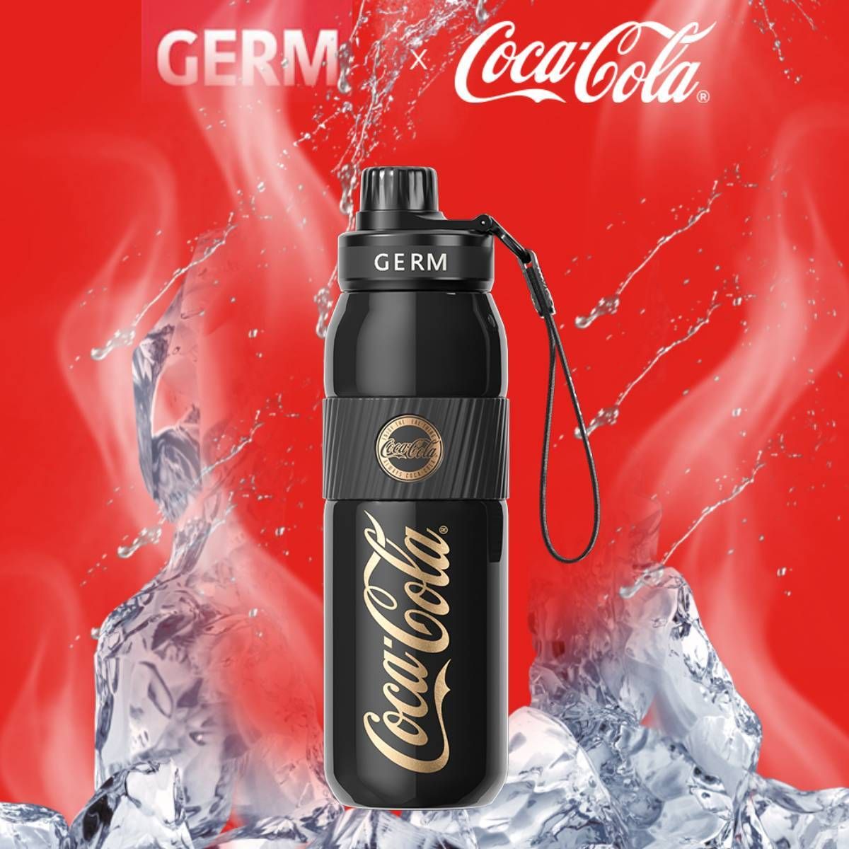 GERM | GERM可口可樂聯名款元氣運動保溫水樽(暮黑) | 顏色 : 深黑色 | HKTVmall 香港最大網購平台