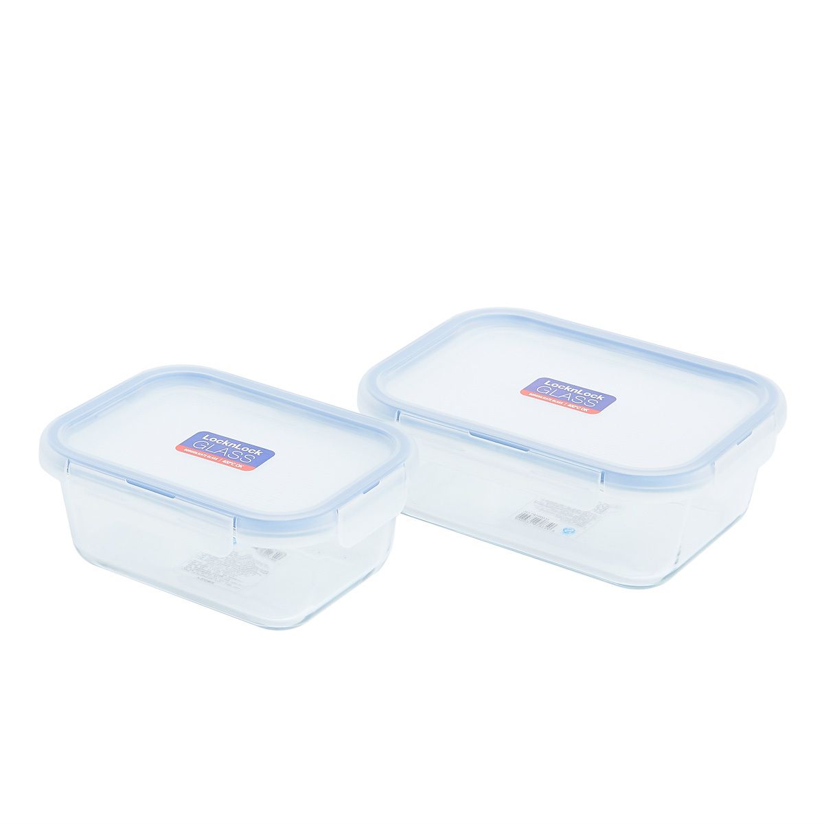 LocknLock | [焗爐適用] 耐熱玻璃長方形食物盒 2件裝 (740ml + 1130ml) | HKTVmall 香港最大網購平台