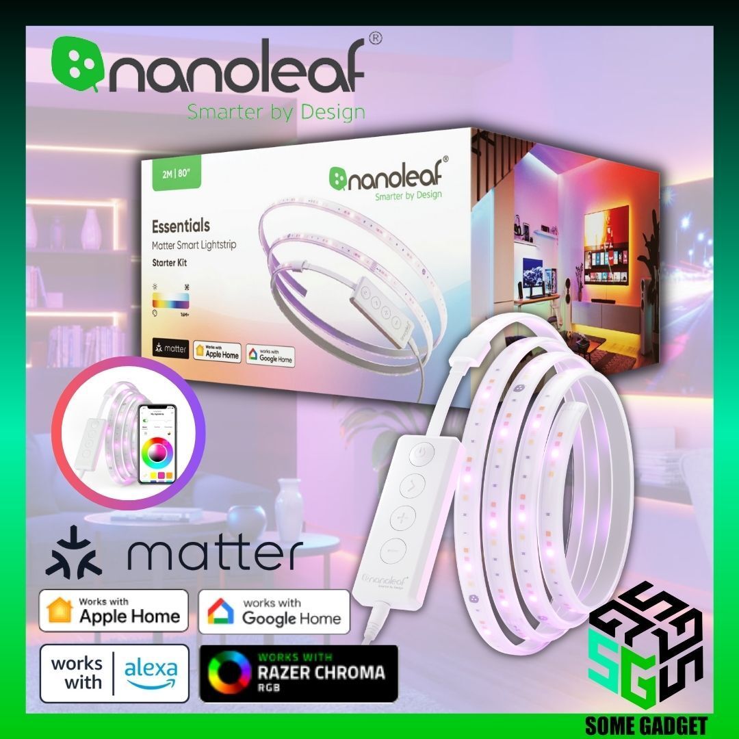 Nanoleaf | Nanoleaf Matter Essentials Lightstrip Starter Kit (2 Metres ...