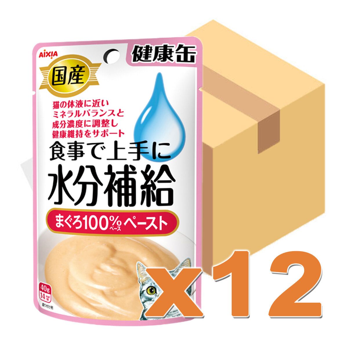 Aixia | Kenko-can Cat pouch Water supplement Tuna paste 40G x12pouchs | HKTVmall The Largest HK ...