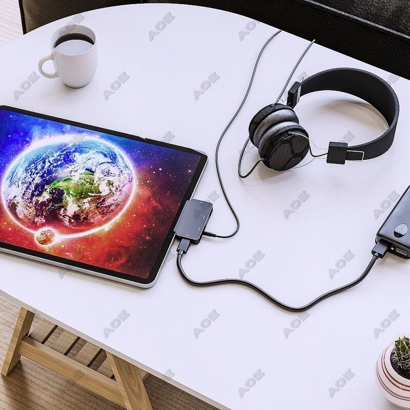 AOE | 4-in-1 iPad Pro 專用 Type-C Hub 鋁合金 擴展器 USB3.0 + 超高清4K HDMI + Audio ...