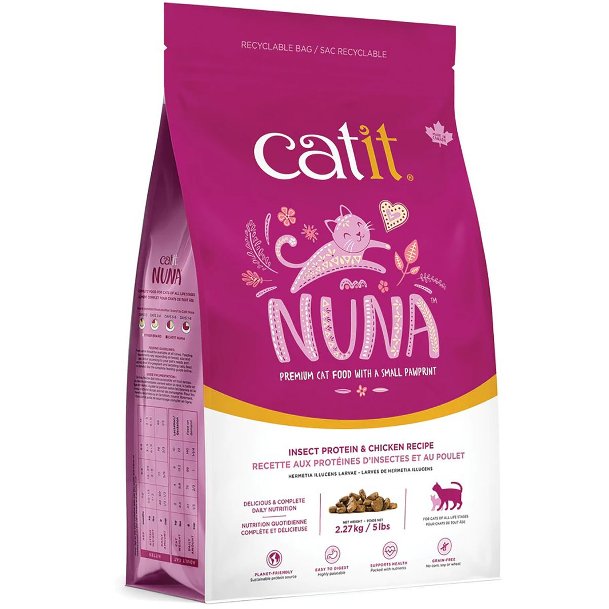 catit | Nuna Insect Protein & Chicken Recipe Dry Cat Food (2.27KG/5LB ...