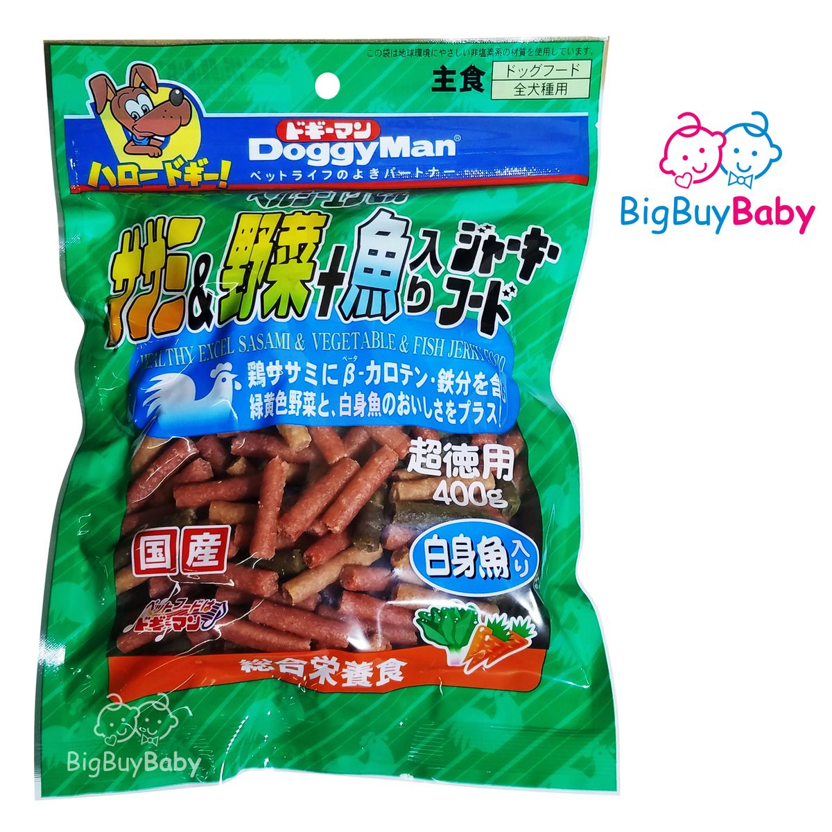 DoggyMan | 犬用健康軟條 雞肉&野菜+魚400g (#811148) | HKTVmall 香港最大網購平台
