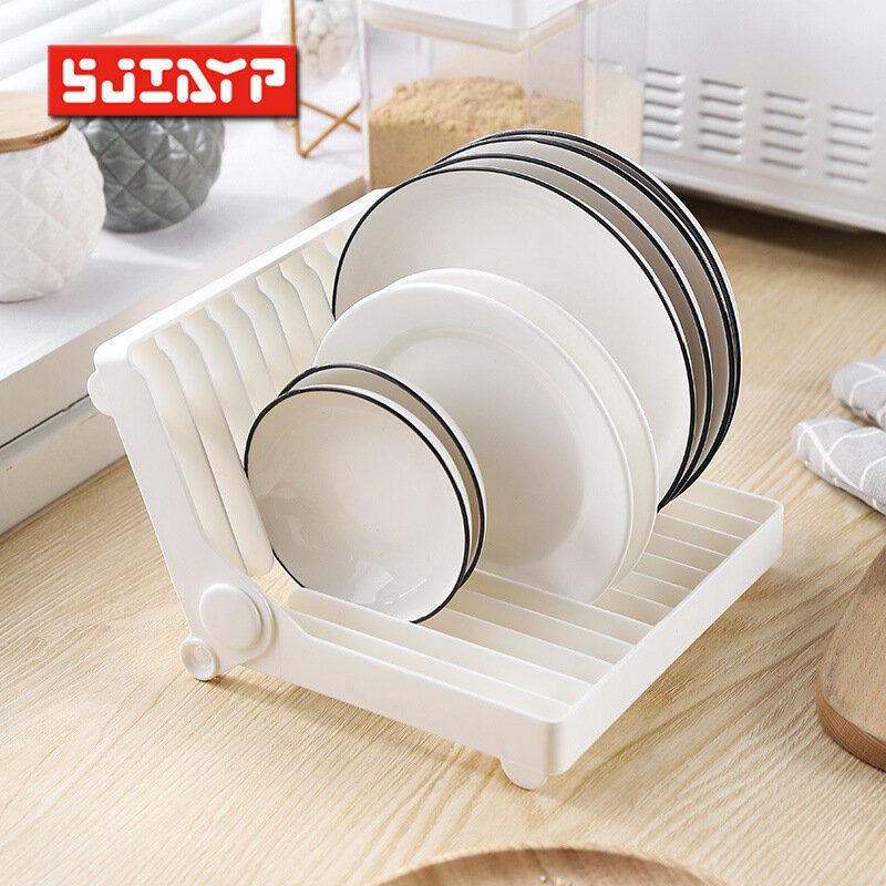 日豚百貨 | SJIAYP折疊式餐具杯子碟子收納架廚房置物架 塑料置地式防滑廚具收納架 瀝水架（1枚入） | HKTVmall 香港最大網購平台