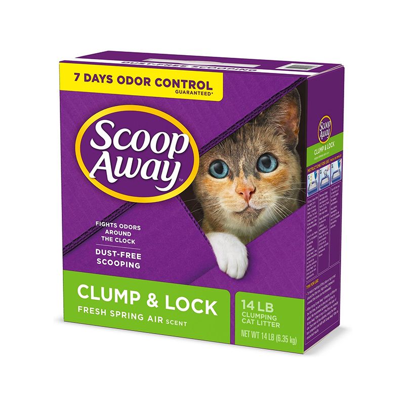 Scoop Away | Clump & Lock Fresh Spring Air Scent Cat Litter 14lb ...