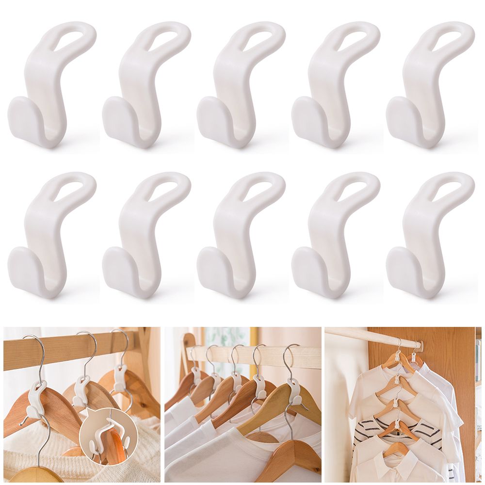 屯京 | 20X Clothes Hanger Connector Hooks Cascading Hanger Space Saving ...